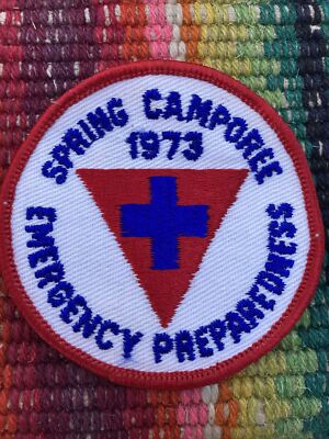 Vintage 1973 Boy Scout Patch Spring Camporee Emergency Preparations | eBay