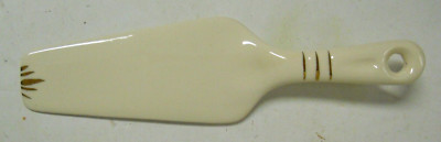 Ivory Ceramic Pie Cake Server Gold Leaf Floral Design 9-3/8" L19 | eBay