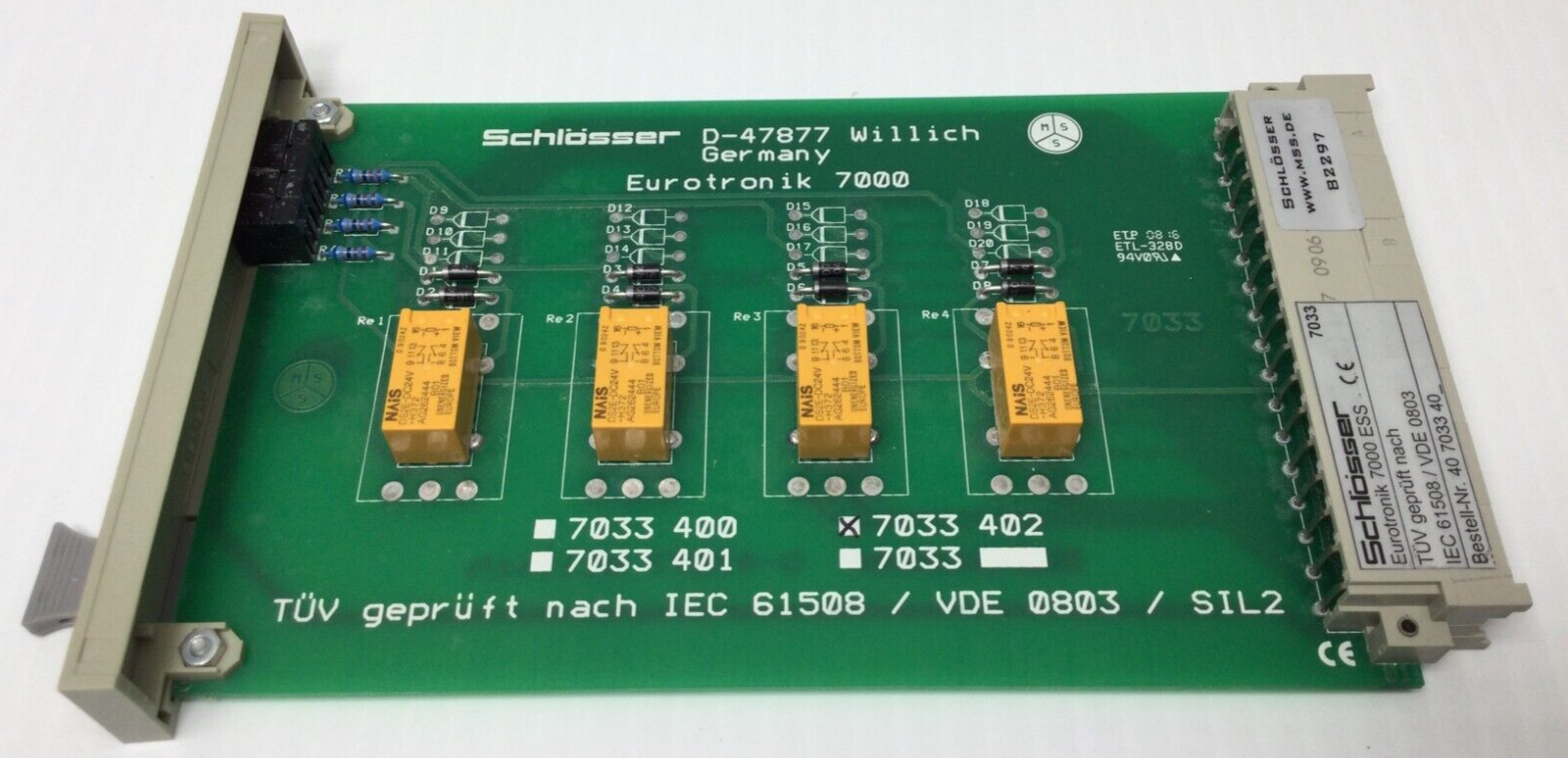 SCHLOSSER 40703340 40 7033 40 D-47877 EUROTRONIK ESS 4-FOLD SWITCHING ...