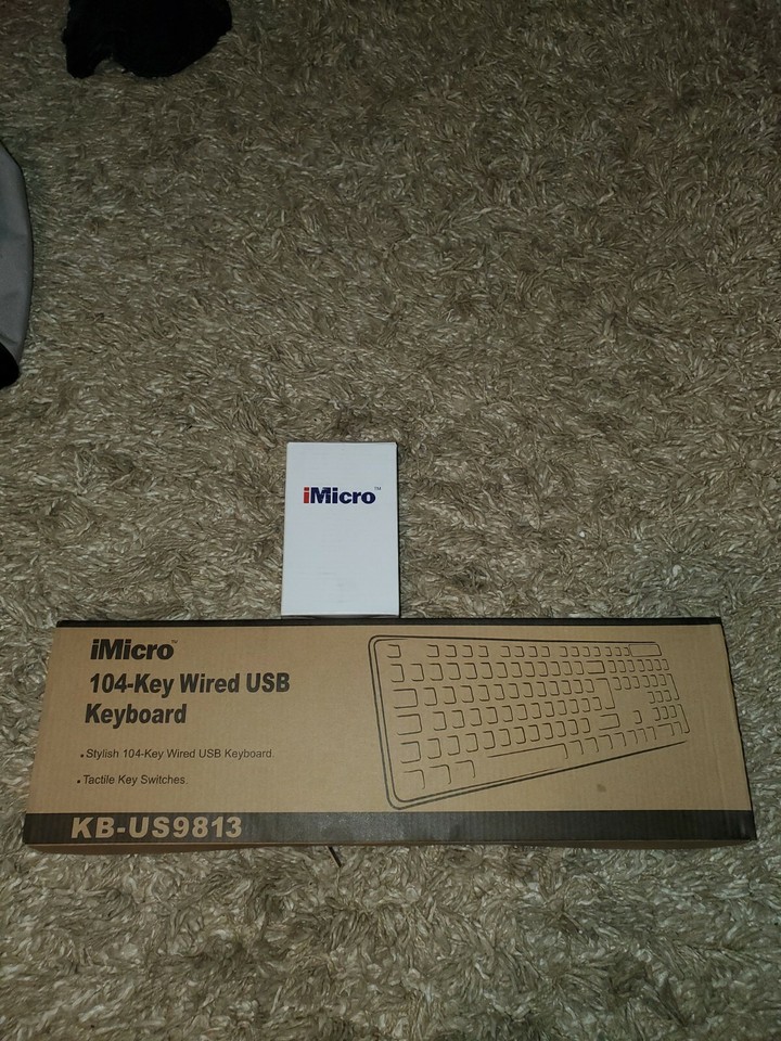 iMicro KB-US9813 104 Key USB Standard Keyboard with optical mouse mo ...