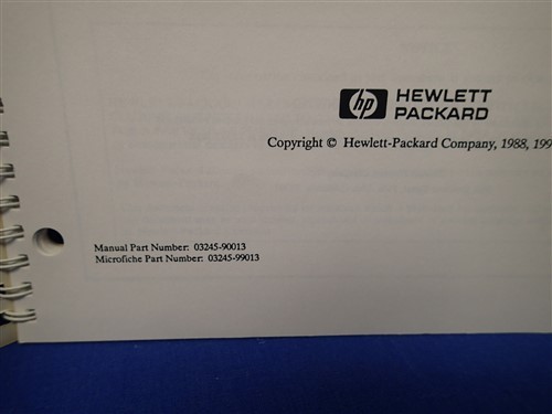 HP 3245A UNIVERSAL SOURCE CALIBRATION MANUAL OLD COVER | eBay