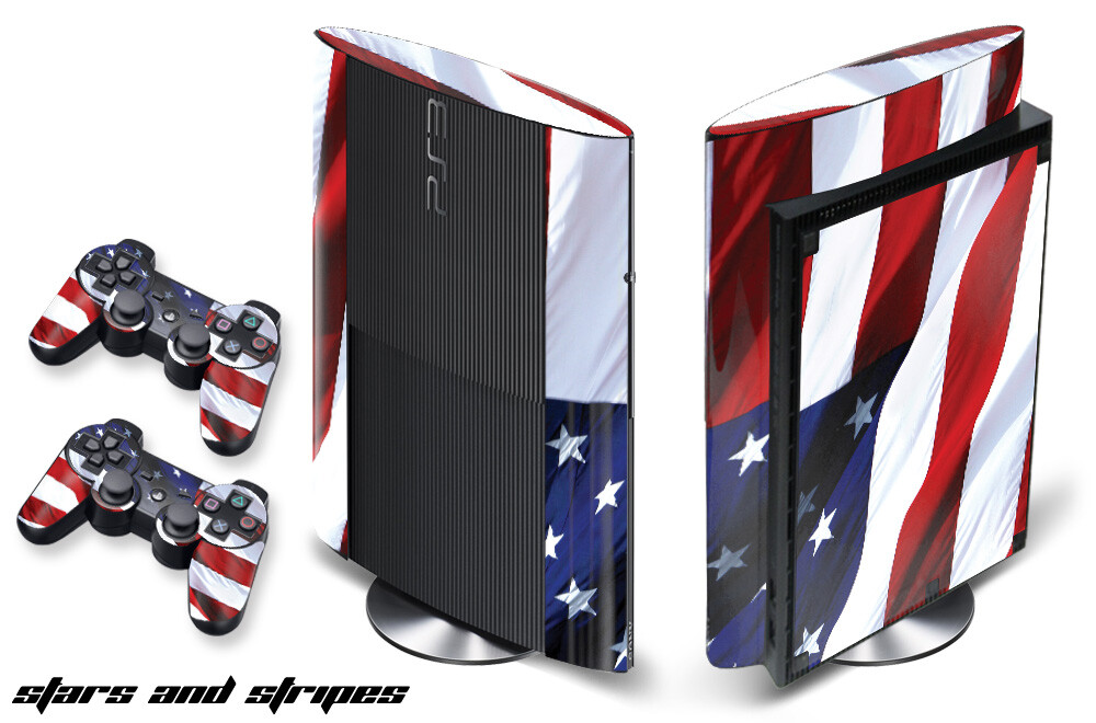 Skin Decal Wrap For PS3 Super Slim PlayStation 3 Console + Controller ...