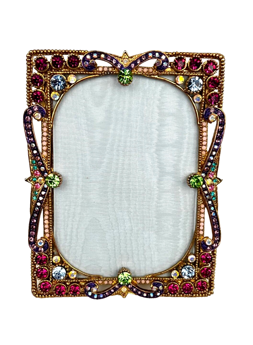 Exquisite Gold Gilt Sparky Rhinestones Open Work Metal Easel Photo ...