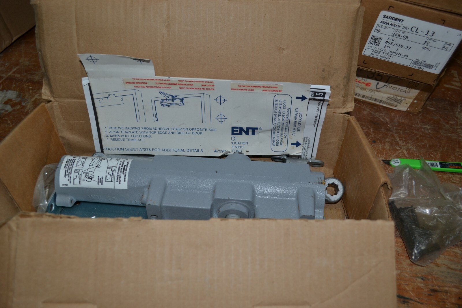 SARGENT MODEL 281 281-U0 UO DOOR CLOSER EB FINISH ASSA ABLOY FREE ...