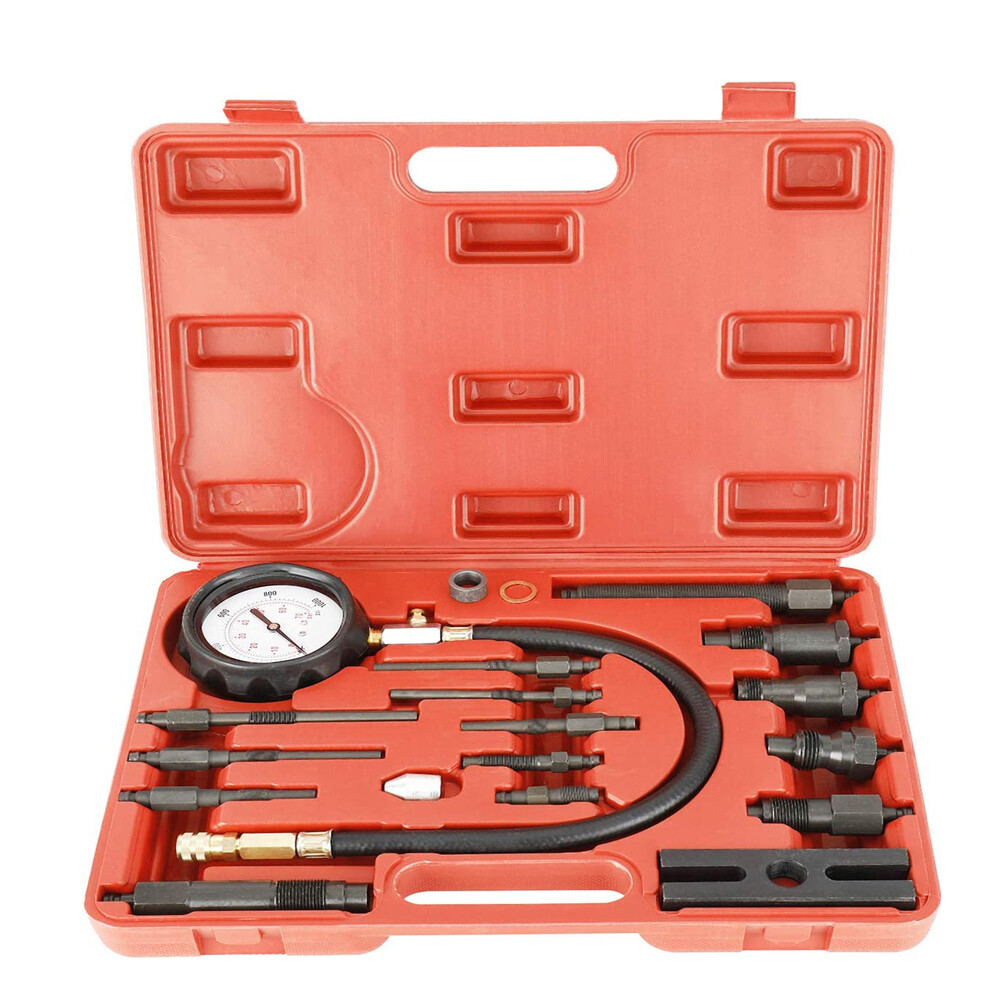 DIESEL ENGINE COMPRESSION GAUGE TESTER CYLINDER PRESSURE TEST INJECTOR ...