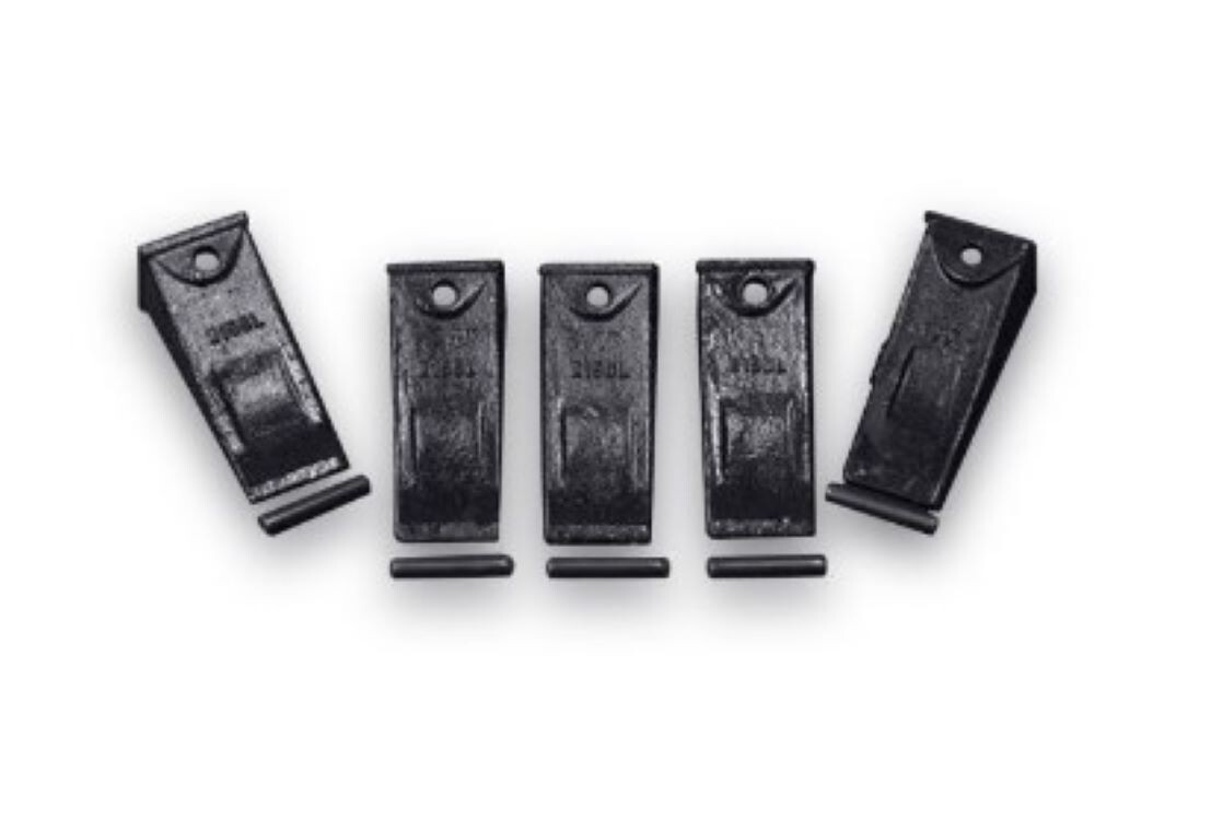 5-Pack X156L Hensley Bucket Teeth + P156 Roll Pins | Heavy Duty | 5 ...