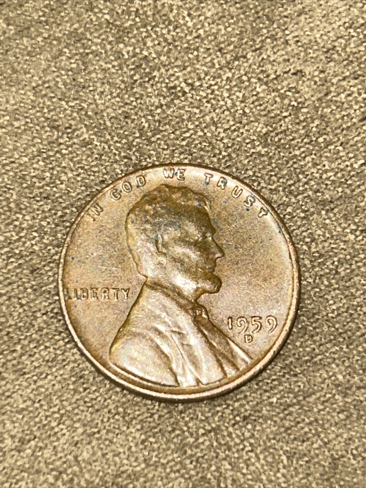 1959 D Lincoln penny errors “L” On Liberty on Rim, Letters Against Edge ...