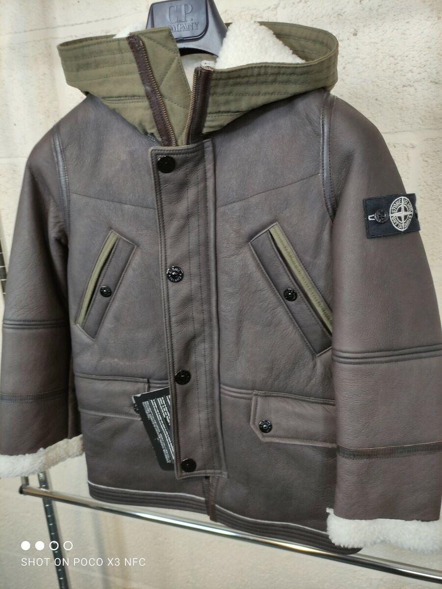 Stone Island Junior Hooded Leather Sheepskin Jacket | eBay Stone Island Junior Hooded Leather Sheepskin Jacket | eBay