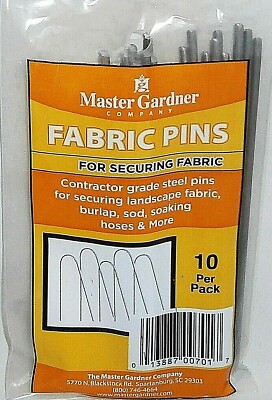 LAWN FABRIC PINS Set of 10 Contractor Grade Steel Pins Secure,Fabric ...