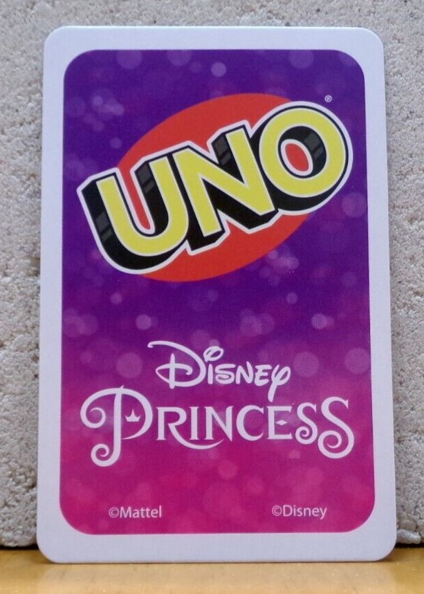 YELLOW UNO PLAYING TRADING CARD DISNEY PRINCESS COLLECTION ARIEL | eBay