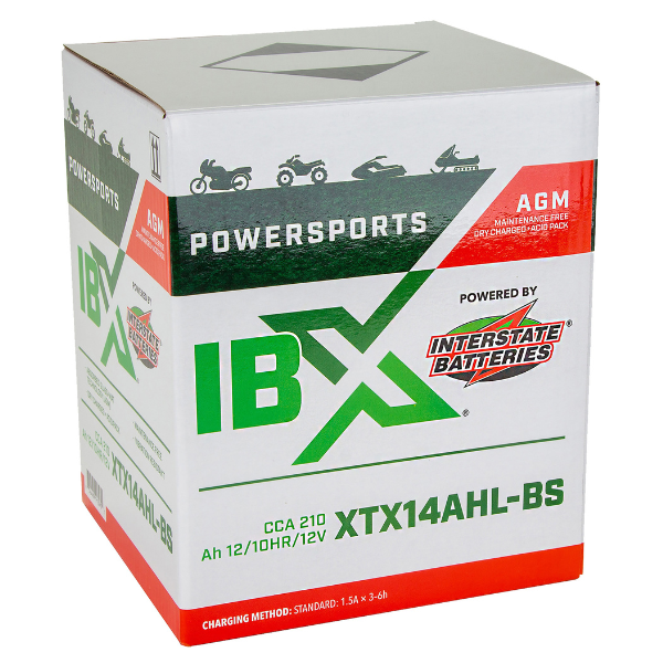 Interstate Batteries IBX 12V 12Ah 210CCA Rechargeable AGM Powersports ...