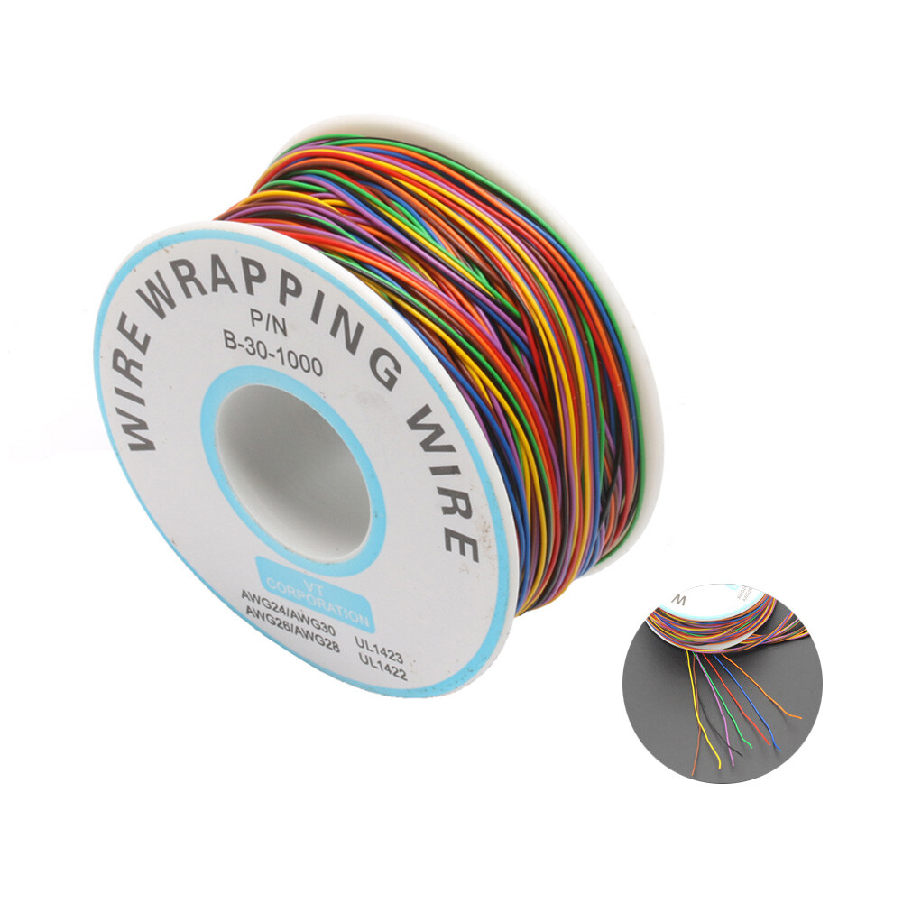 820 Feet 30AWG Wrapping Wire Single Driver Tinned Copper PCB-Test PVC ...