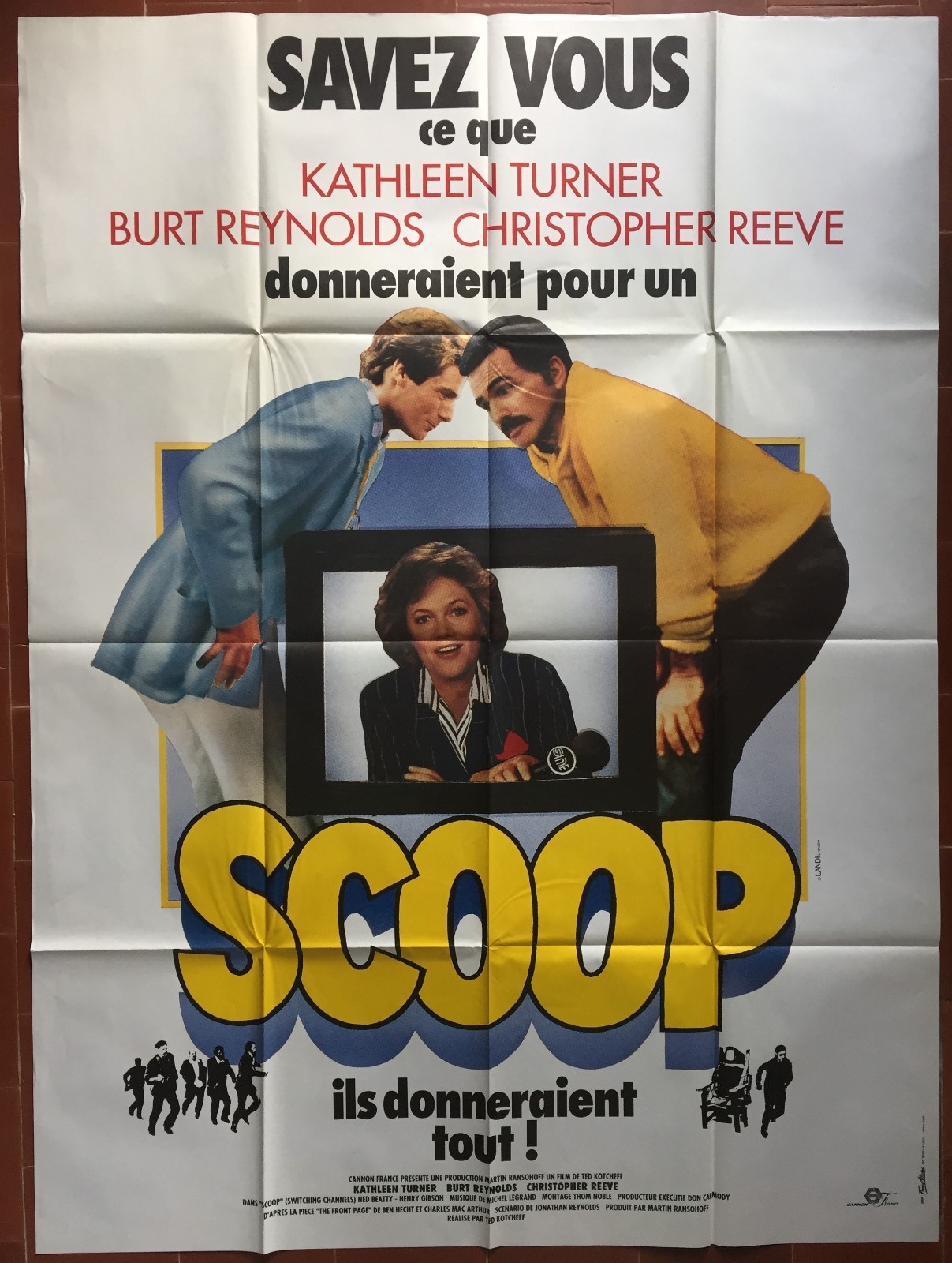 SCOOP Poster Switching Channels KATHLEEN TURNER Burt Reynolds 120X160Cm ...