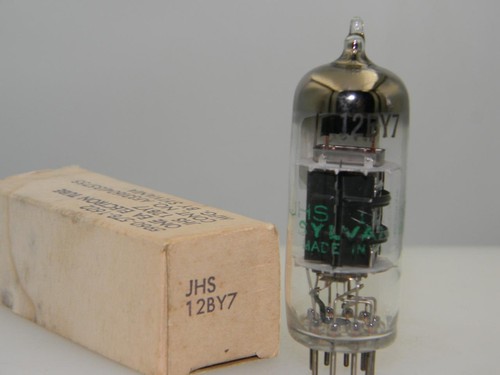 1962 Sylvania JHS 12BY7 NOS NIB Black Plate Copper Grid Halo Serious ...