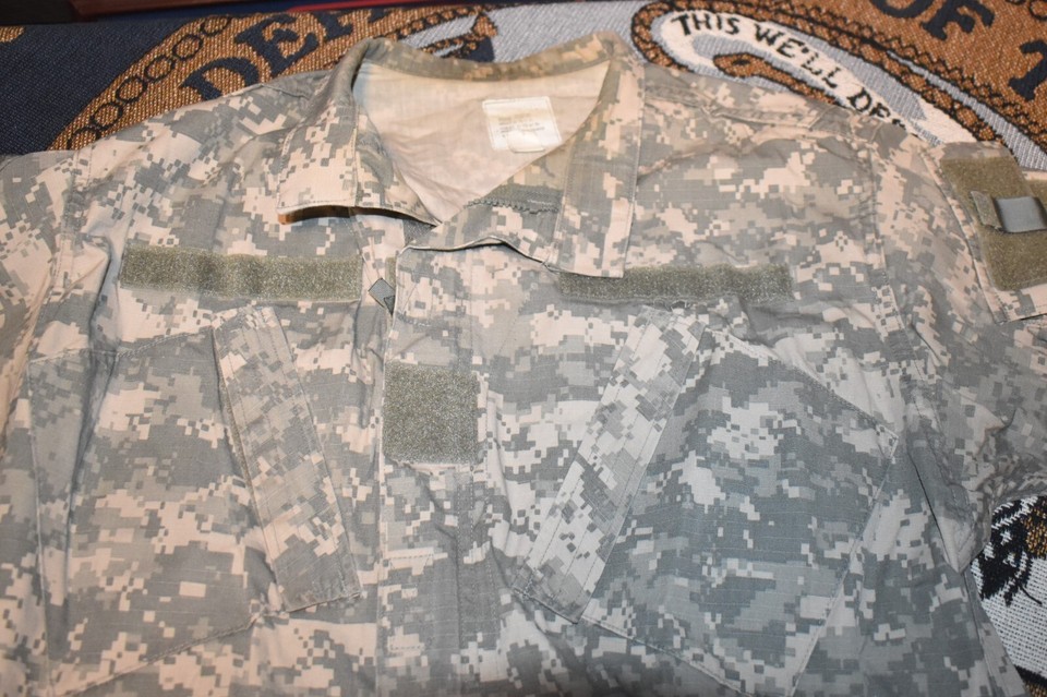 US Army Mens Combat Uniform ACU Summer Trousers Top Blouse Men Medium ...