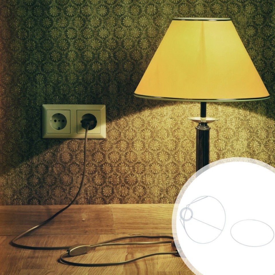 1 Set Lampshade Frame Iron DIY Cone Shape Wire Lamp Cover For Table ...