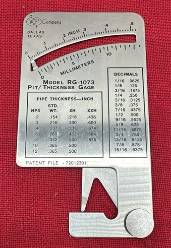 Steel Pipe Pit Welding Gauge Gage Pipeline Weld Concave Inspection Tool ...