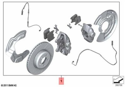 Genuine BMW RETROFIT KIT FOR SPORT BRAKES YELLOW "M PERFORMANCE ...