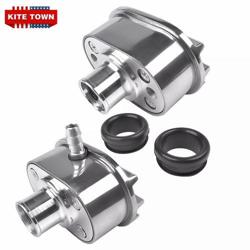 Set of 2 Polished Aluminum Finned Oval Air & PCV Breather Combo Valve ...