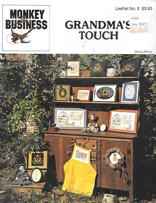 Monkey Business Leaflet #5 Grandma's Touch - Cross Stitch | eBay
