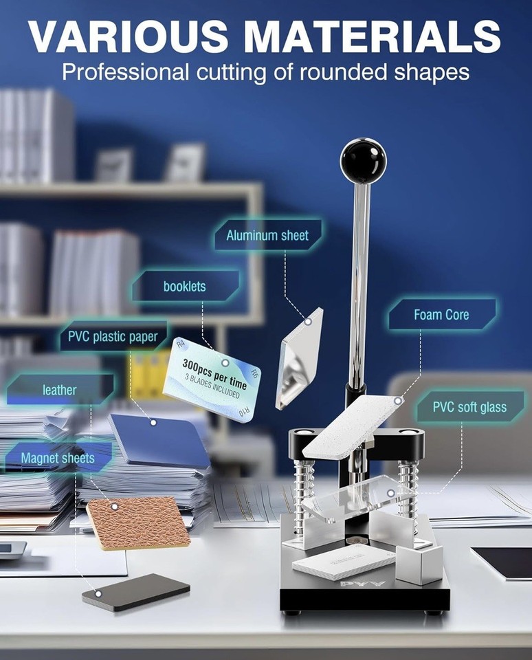 PYY Corner Rounder Punch Cutter - Round Edge Paper Cardstock Laminate ...