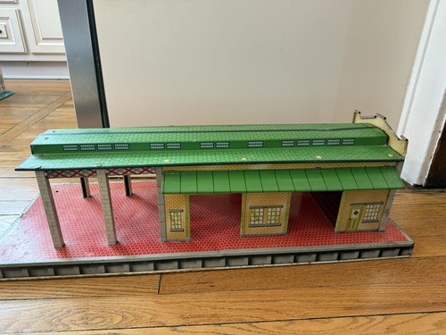Marx Freight Terminal Tin Litho Train Station Toy Building Vintage ...