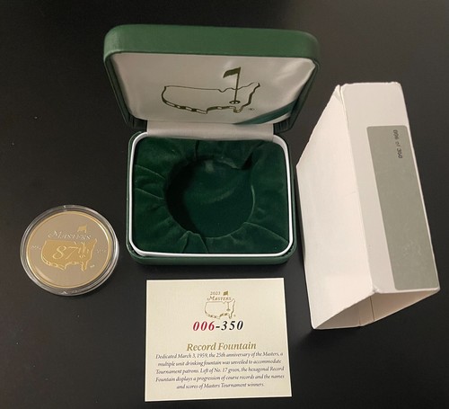 NEW!! 2023 Masters Golf Coin 87th Record Fountain Limited Edition 006/ ...