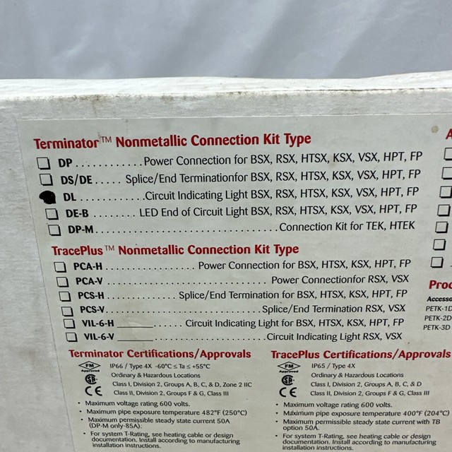 Thermon 23400 Terminator DP Power Connection Kit for sale online | eBay