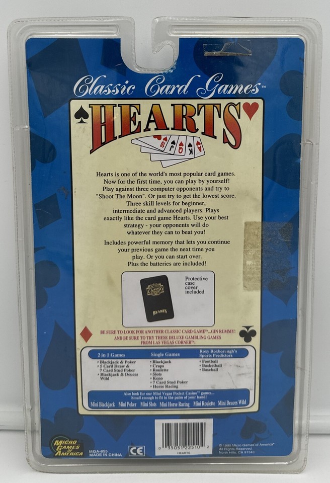 Hearts Classic Electronic Card Game by Micro Games of America - NEW! | eBay