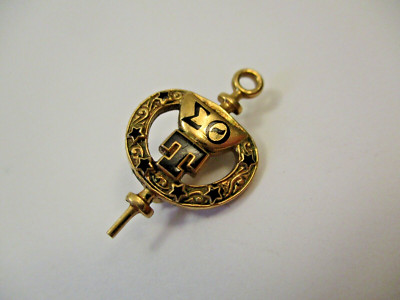 Vintage Sigma Theta Tau 10K Gold Black Star Sorority Frat Nursing Key ...