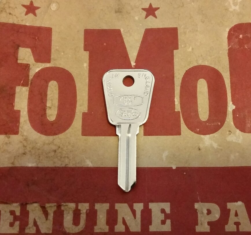 NOS GENUINE FORD KEY BLANK MK1 MK2 CORTINA ESCORT CAPRI ZEPHYR ZODIAC ...