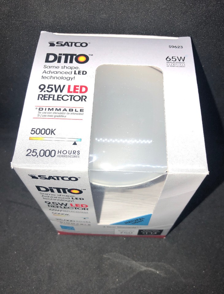 Satco Ditto BR30 Medium Dimmable LED Floodlight Light Bulb 65W | eBay
