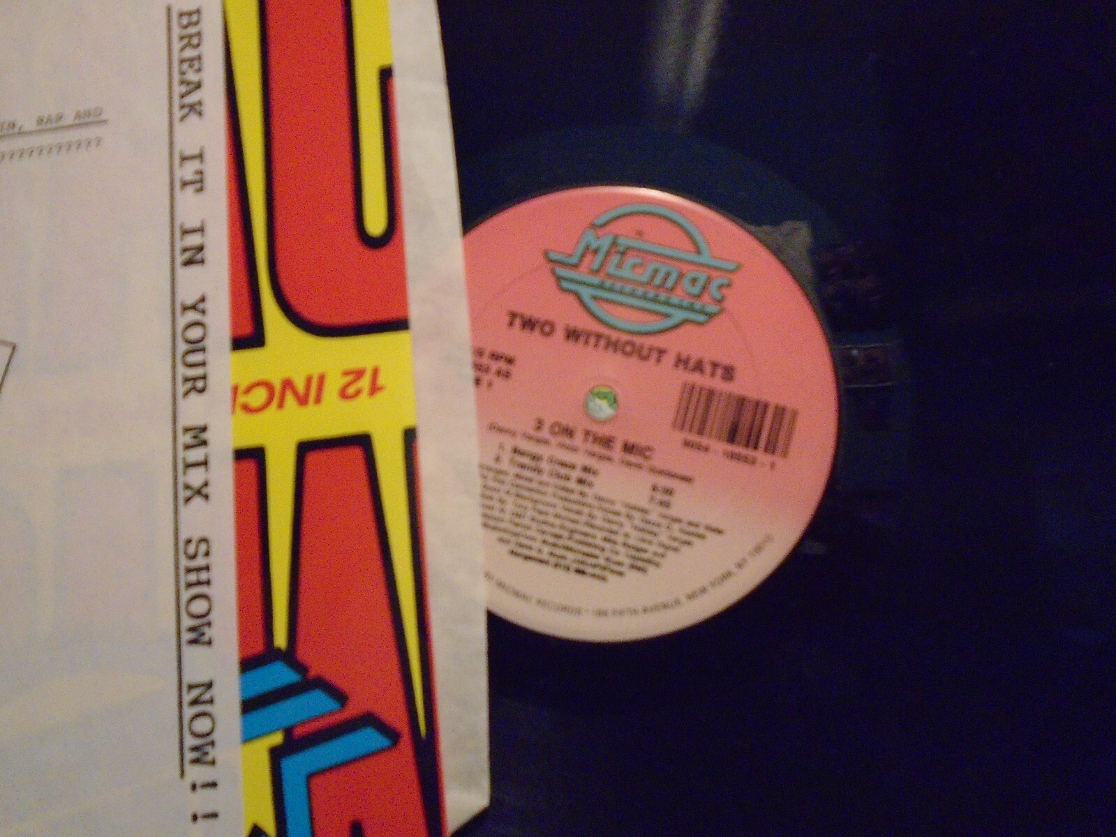 TWO WITHOUT HATS-3 On The Mic-12" Vinyl LP-1990 Mic Mac | eBay