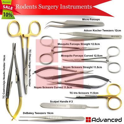 Rodent Microsurgical Instruments Small Animals Micro Surgery Scissors ...