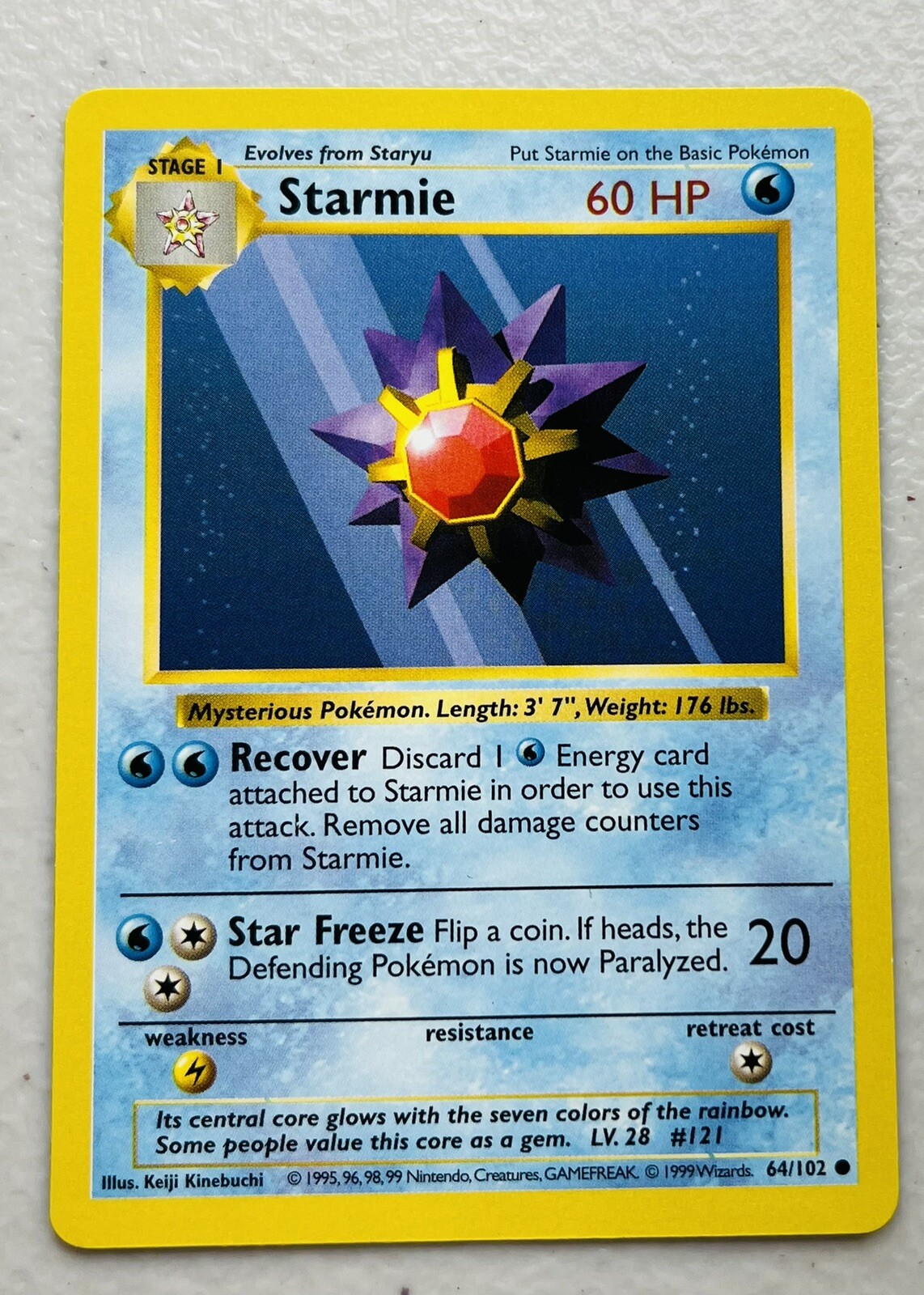 Starmie 64/102 Base Set Shadowless Pokemon Card | eBay