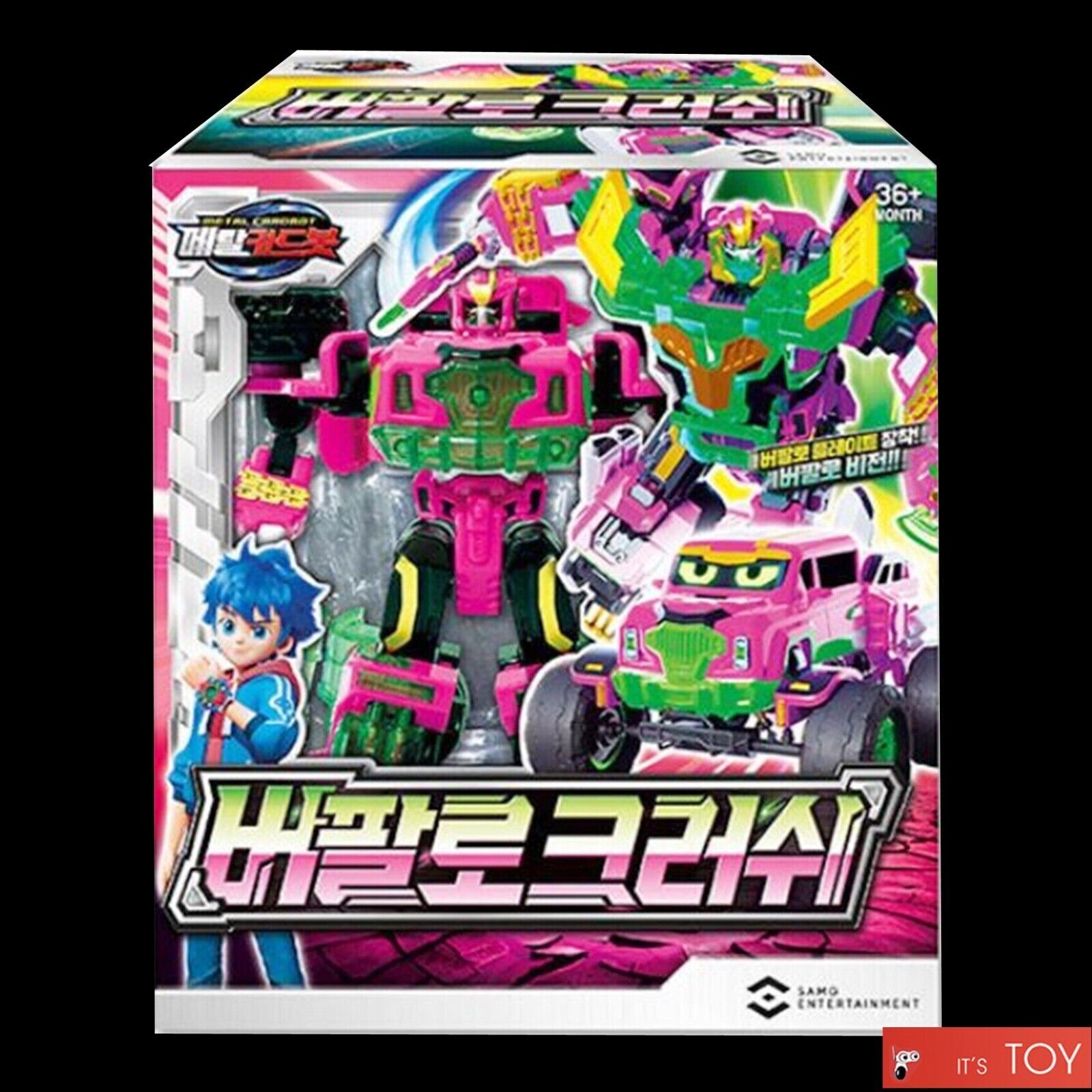Metal Cardbot BUFFALO CRUSH Pink Off road Truck Transforming Robot Card ...