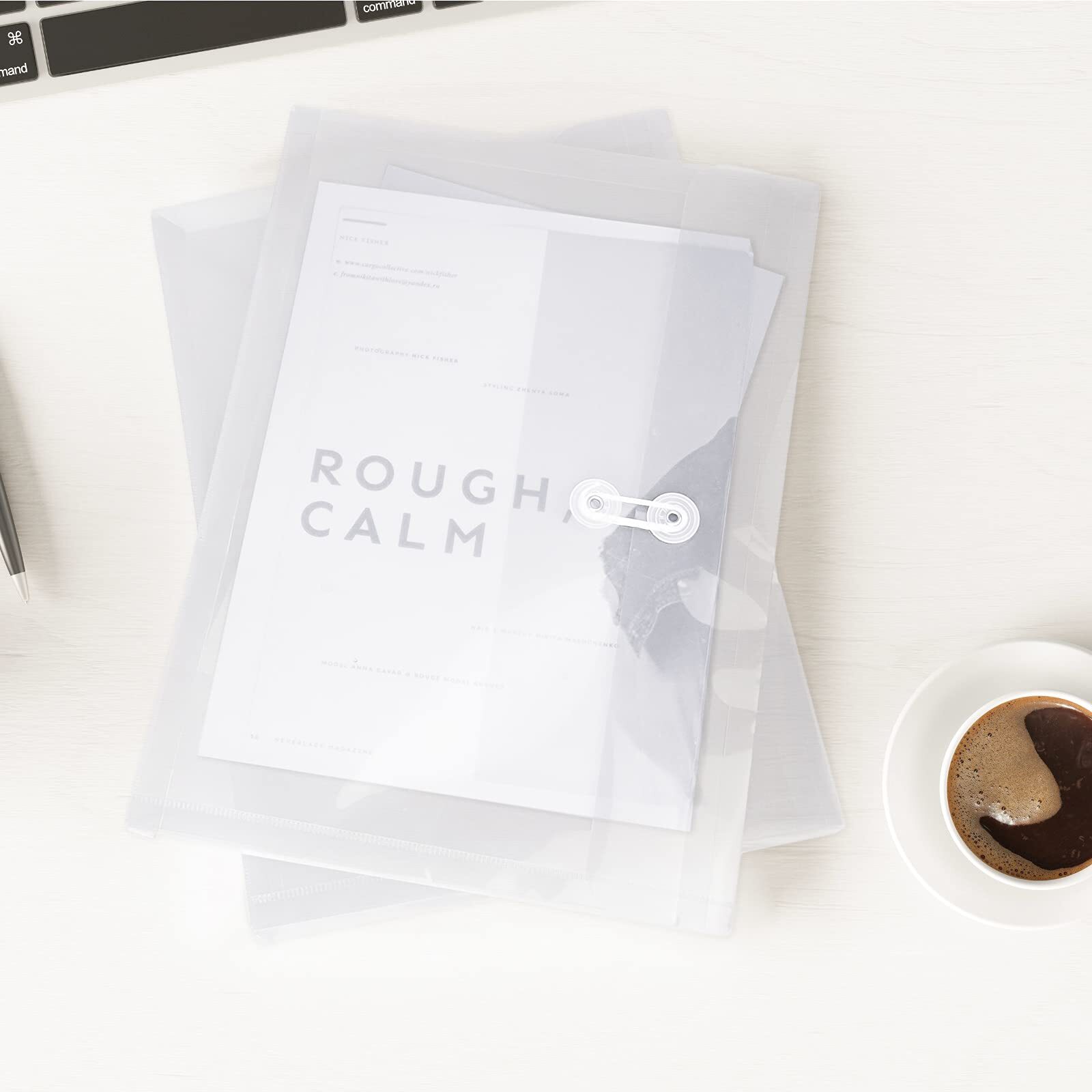 Plastic Envelopes with String Closure Clear Side Loading Folders Legal ...