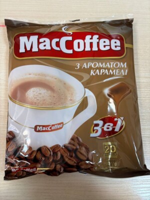 MacCoffee 3 in 1 with caramel flavor Instant coffee mix 20g Food Empire ...