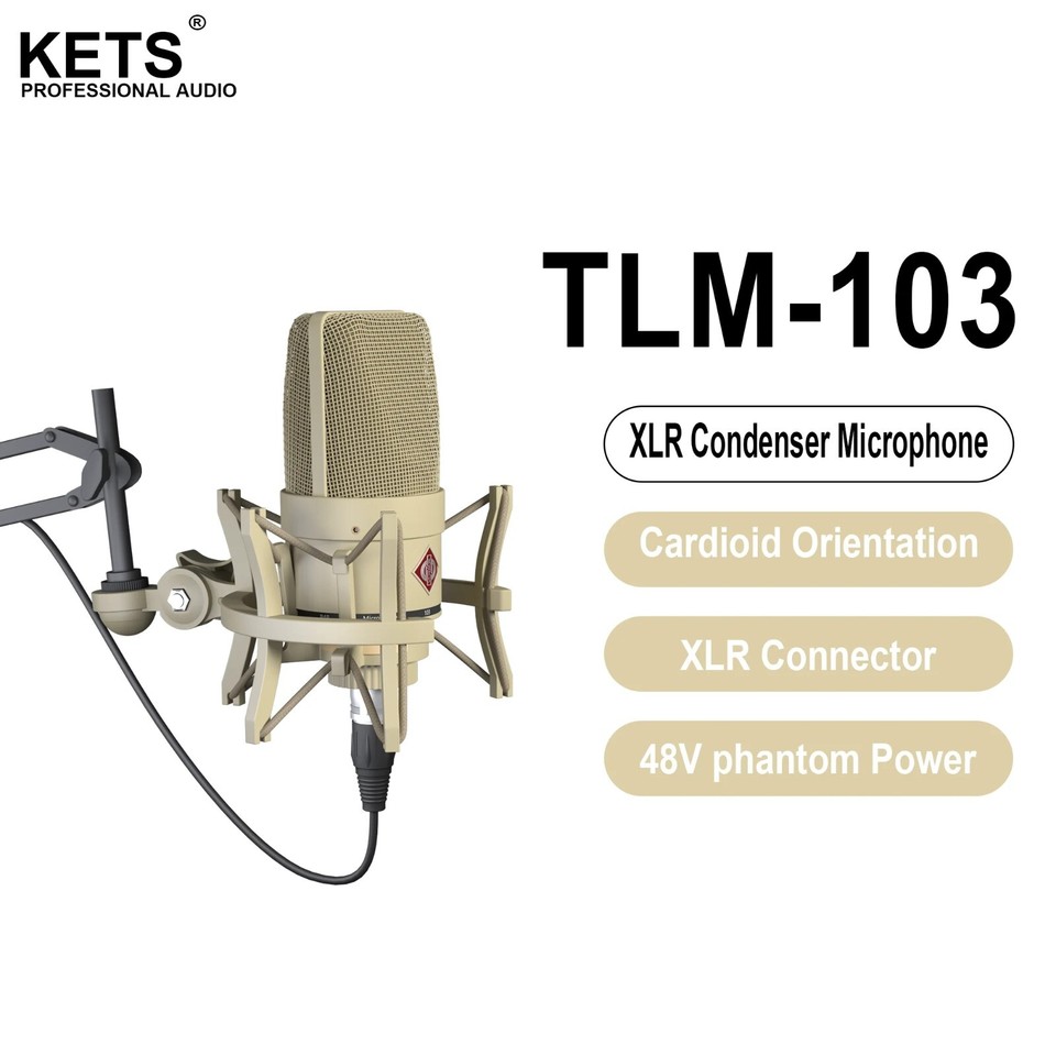 TLM-103 XLR Studio Set Microphone Professional Cardioid Studio Mic for ...