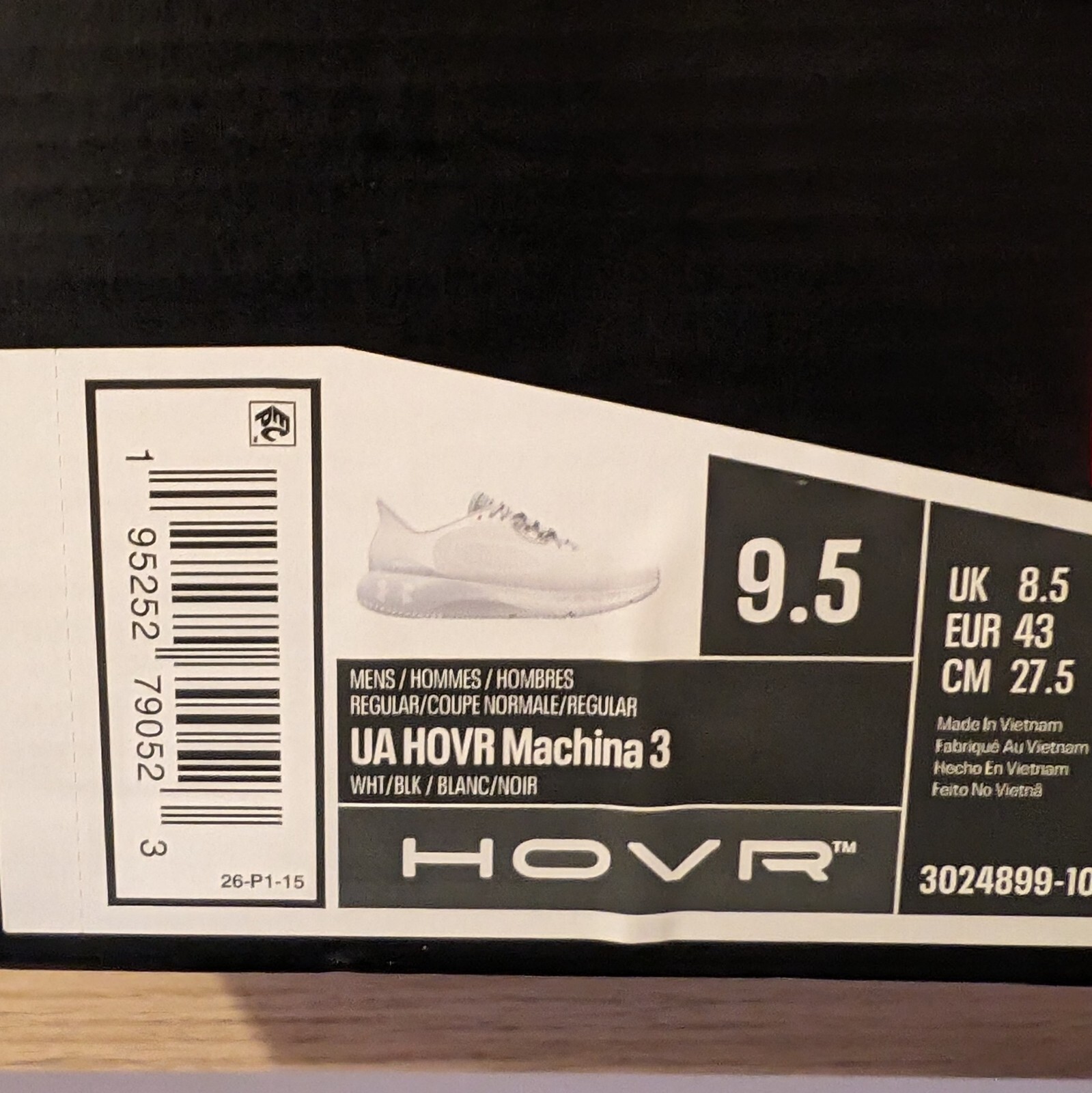 UNDER ARMOUR Mens White HOVR Machina 3 Hover Running Trainers UK 8.5 ...