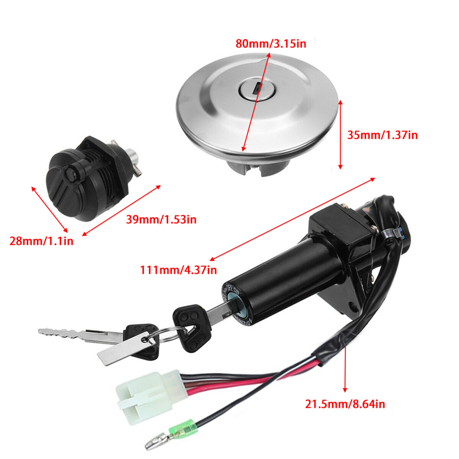 Motorcycle Ignition Switch Key Barrel Lock | Grelly UK