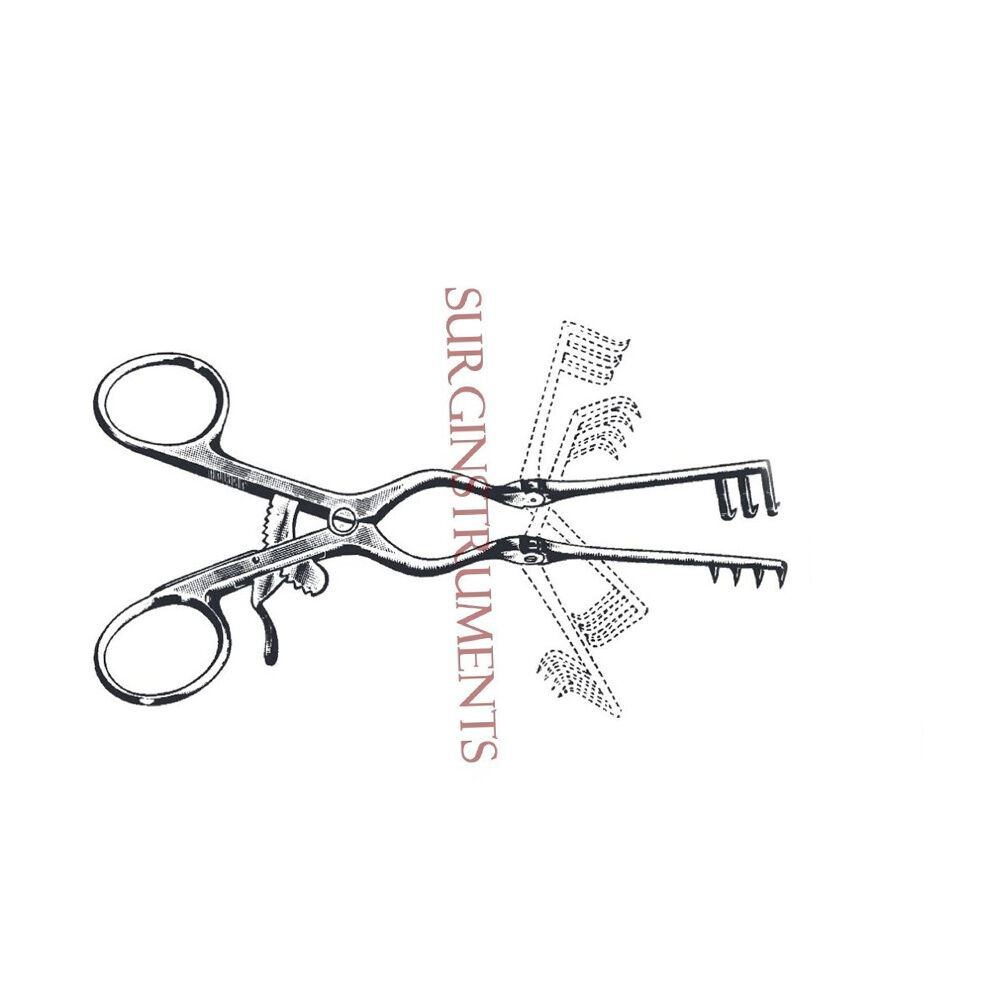 BECKMAN-Weitlaner Retractor 6" 3x4 BLUNT Hinged Blade Stainless German ...