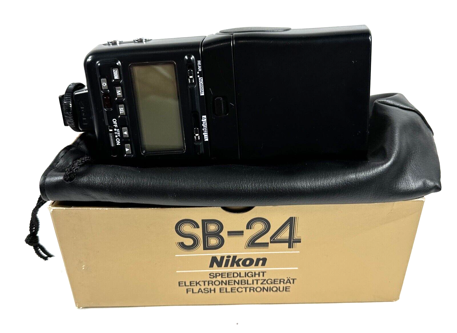 Nikon Speedlight SB-24 Shoe Mount Flash With Authentic Leather Case and ...