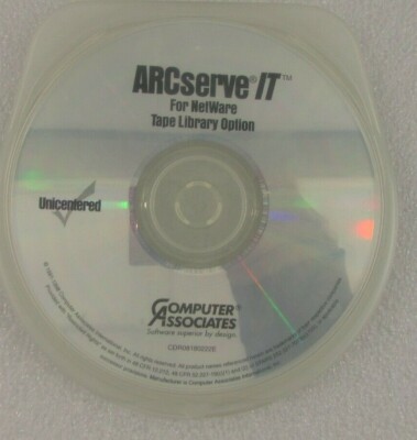 ARCserve IT for NetWare Tape Library Option Unicentered Computer ...