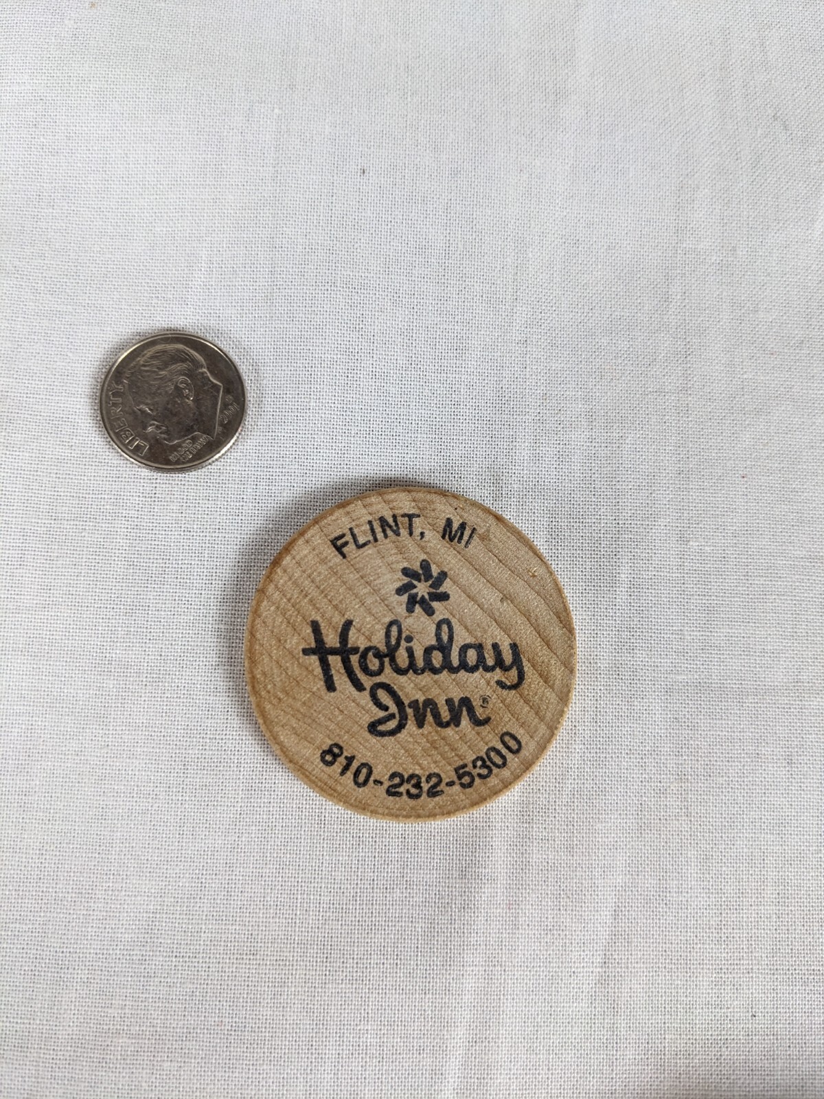 Holiday Inn Wooden Nickel Coin Flint Michigan MI Hill Street Bar Coupon ...