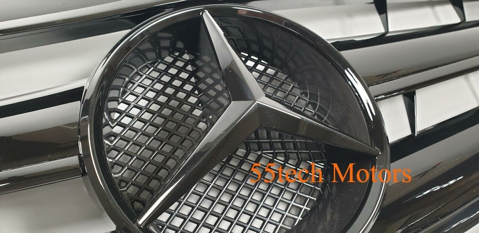Mercedes W221 S350 S550 Grille Grill 3 Fins Black 2007 2008 2009 S63 ...