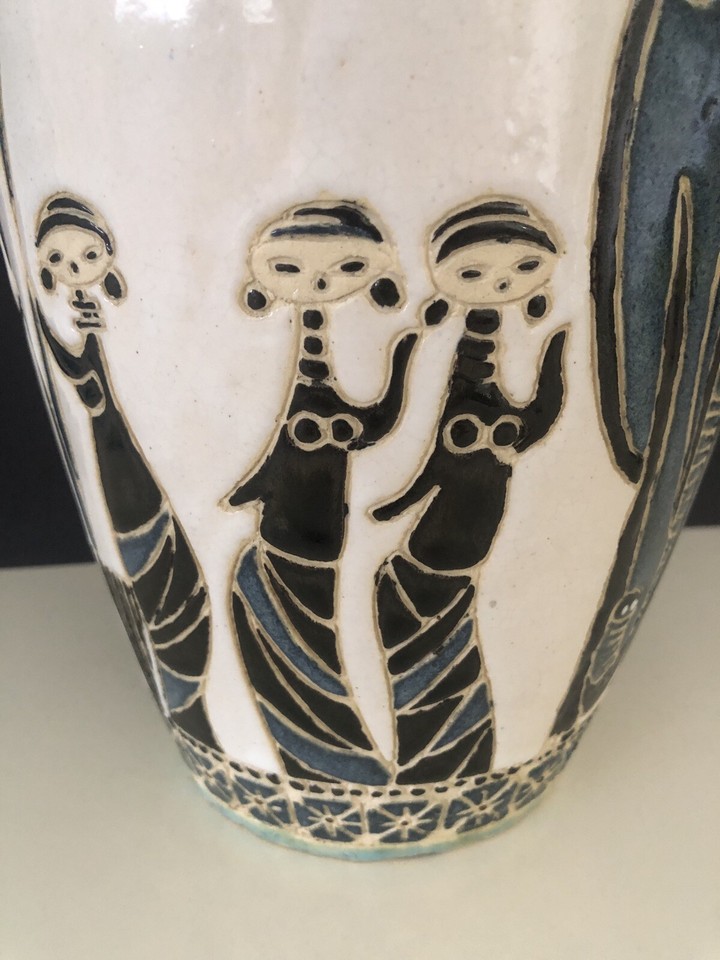 Vintage 1970's DONA DANA BIEN HOA CERAMIC ART STUDIO VASE VIETNAM ...