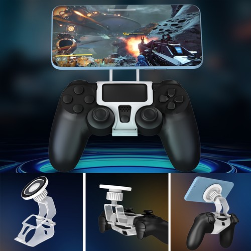 360° Adjustable Controller Phone Magnetic Clip holder Stand For PS4 ...