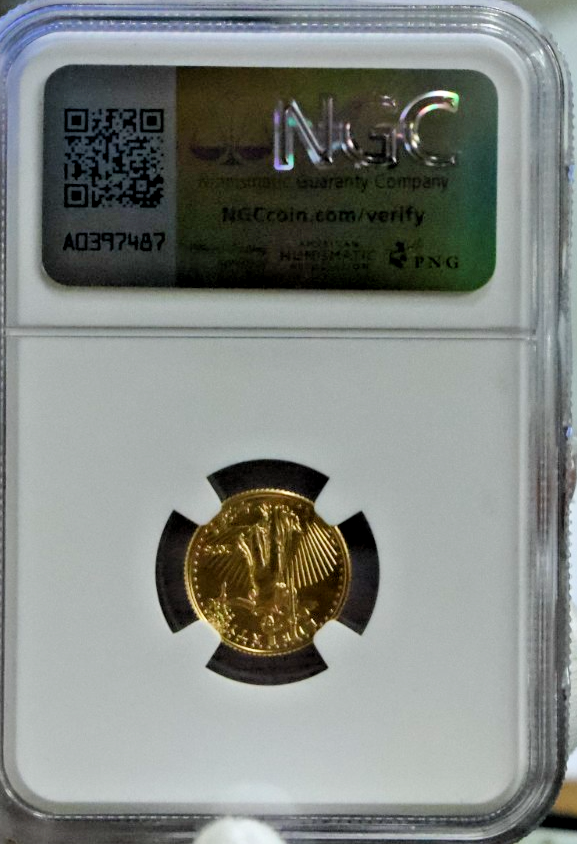 2025 US 1/10th Gold Eagle Mint Error Struck Thru Rev NGC MS69 Uram Sign ...