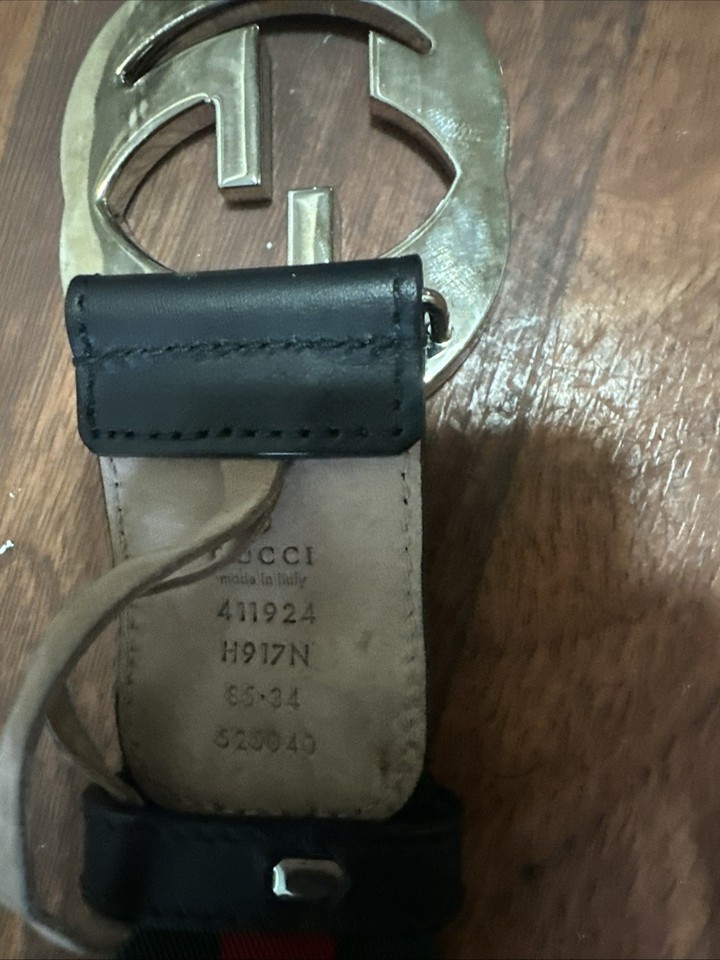 Authentic Gucci Web Red/Green Band Unisex(Men/Women) Belt 100/40 | eBay